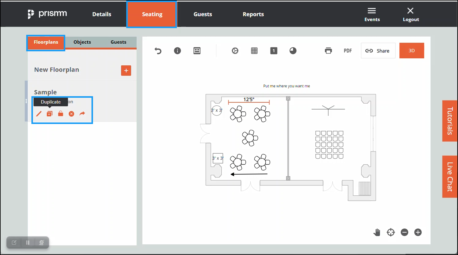 Floorplan Layouts: Duplicate – Prismm Help Center